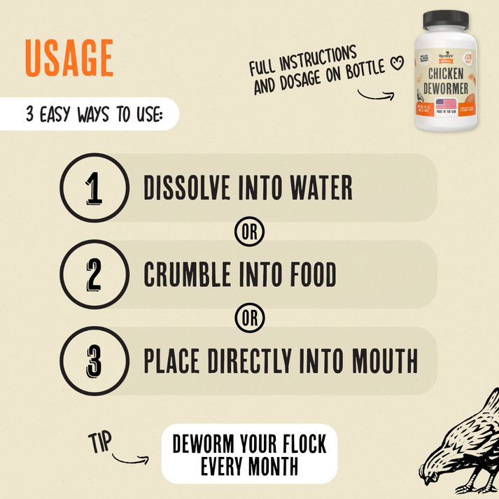 Chicken Dewormer | 120 Tablets – Roosty's